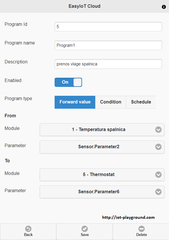 ESP8266 WiFi touch screen thermostat (EasyIoT Coud)